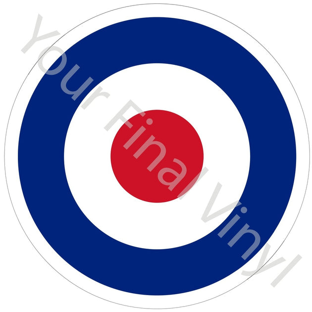 RAF - British Roundel - Type A - white outline – Your Final Vinyl