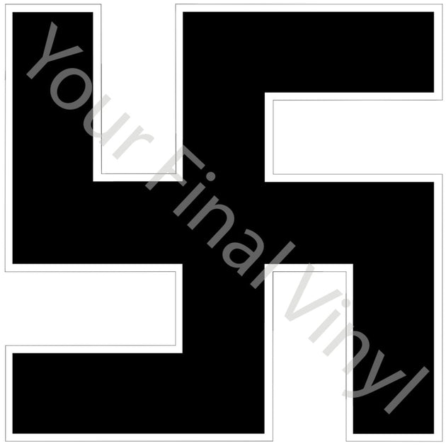 German Luftwaffe type Swastika with white border – Your Final Vinyl