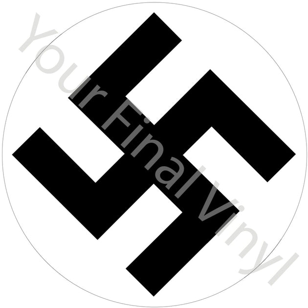 German Luftwaffe type Swastika on a white circle – Your Final Vinyl