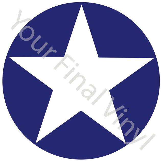 USAF Roundel Blue Circle White Star – Your Final Vinyl