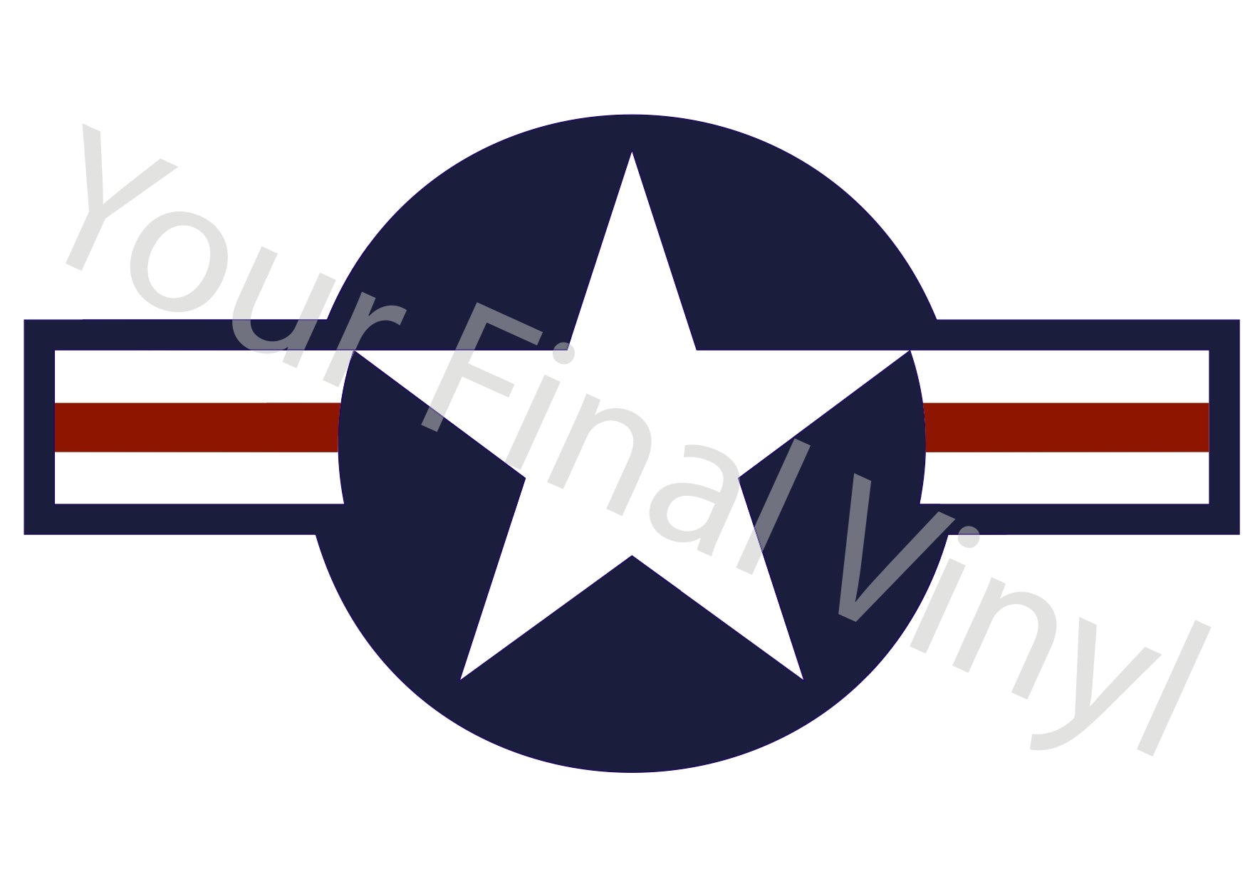 USAF Star & Bar with Red Stripe – Your Final Vinyl
